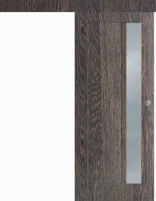 posuvné interiérové dveře na stěnu vasco doors FARO model 2 Průchozí rozměr: 70 x 197 cm, Orientace dveří: Levé dveře, Dekor: Dub kartáčovaný