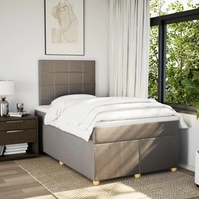 Box spring postel s matrací taupe 120x200 cm textil 3293551