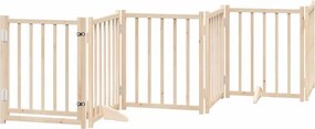 Zábrana pro psy s dvířky skládací 15 panelů 750 cm topol 3155699