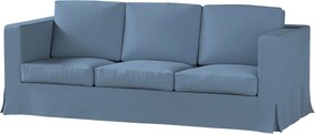 Potah na pohovku IKEA  Karlanda 3-místná nerozkládací, dlouhý barva modrá látka pletený vzor
