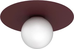Stropní svítidlo FLAT 1xE27/15W/230V pr. 35 cm burgundy