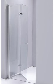 BPS-koupelny Zalamovací otočné sprchové dveře HYD-JSD01 100 chrom/transparent pro instalaci do niky