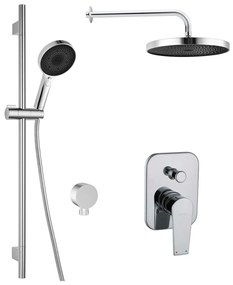 kielle Harmonia - Sprchový set s baterií pod omítku, pro 2 spotřebiče, s příslušenstvím EcoSpare a tělesem, chrom 20623SP20