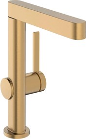Hansgrohe Finoris - Umyvadlová baterie, s výpustí Push-Open a otočným výtokem, kartáčovaný bronz 76060140