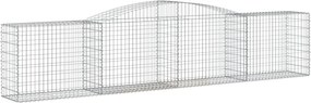 Klenuté gabionové koše 5 ks 400x50x80/100 cm pozinkované železo 3146986