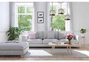 Závěsné svítidlo Werona Spider 5, 3x šedé textilní stínítko se vzorem, g