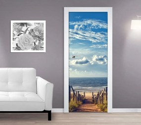 Samolepící fototapeta na dveře 95x210cm - cesta k pláži