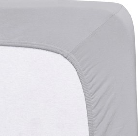 XXXLutz ELASTICKÉ PROSTĚRADLO, žerzej, světle šedá, 90-100/200-220 cm Florella - Prostěradla - 004388002508