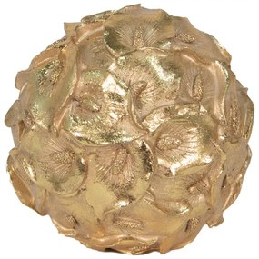 Zlatá antik dekorační květinová koule Masson – 10 cm