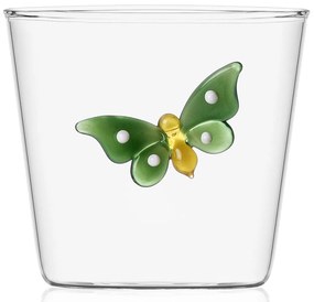 Ichendorf Milano designové sklenice na vodu Garden Pic Nic Tumbler Green Butterfly