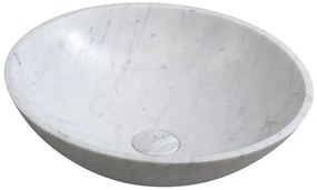 Sapho BLOK kamenné umyvadlo 42 x 14 cm, carrara bílá mat 2401-42