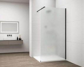 Polysan Esca - Sprchová stěna Walk-In 110x210 cm, Antidrop, matné sklo/matná černá ES1111-02