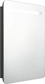 LED koupelnová skříňka se zrcadlem zářivě černá 60 x 11 x 80 cm 326504