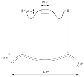 Markslöjd 108873 - LED Stmívatelný lustr na lanku MELT LED/13W/230V černá