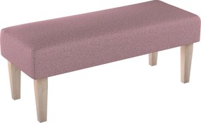 Dlouhá lavička 100x40cm barva růžová látka pletený vzor