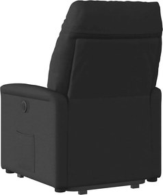 Zvedací polohovací křeslo černé textil 3303034