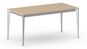Kancelářský stůl PRIMO ACTION, šedostříbrná podnož, 1600 x 800 mm, grafitová