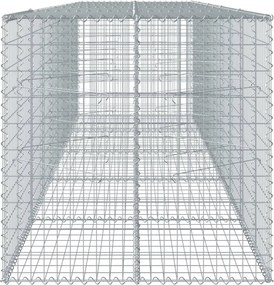 Gabionový koš s víkem 500 x 100 x 100 cm pozinkované železo 3295198
