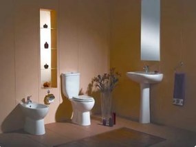 Canakcilar Ceramic  Creavit Sedef WC kombi + bidet 2v1 spodní odpad bílá SD3041