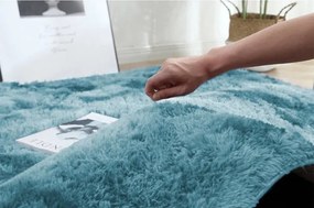 Protiskluzový koberec SHAGGY ombré, granátový - s drobným poškozením