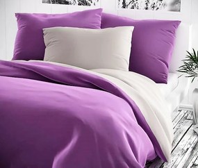 Veratex Přehoz na postel bavlna140x200 fialovo/šedý 140 x 200 cm Povrch: 100% bavlna, náplň: 100% polyester, duté vlákno