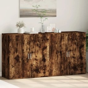 Příborníky 2 ks kouřový dub 79 x 38 x 80 cm kompozitní dřevo 3276606