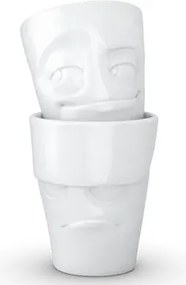 FIFTYEIGHT Grummelig  Verschmitzt bílá / Hrnek / 350 ml
