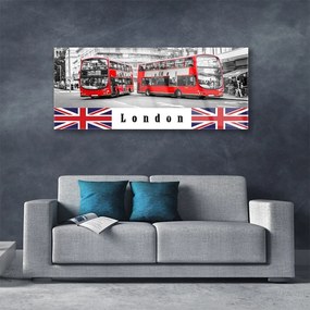akrylový obraz Londýn Autobus Umění 125x50 cm