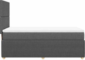 Box spring postel s matrací tmavě šedá 100 x 200 cm textil 3294261