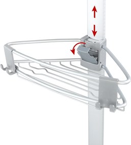 Teleskopická sprchová police PURIO, rohová, 3 police, WENKO