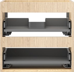 Mexen Box-A, závěsná skříňka 50 cm, 2 zásuvky, dub, 91AX0-0500-470-2-81
