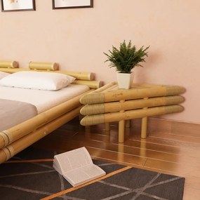 Noční stolek 2 ks bambus 60 x 60 x 40 cm přírodní,  244606