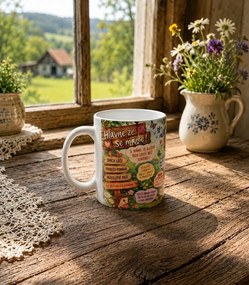 Srdcem darované Veselý hrneček pro kamarádky/kamarády/partu - na přání 3D ilustrace