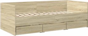 Válenda se zásuvkami bez matrace dub sonoma 75 x 190 cm 3280834