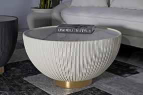 Designový konferenční stolek Calixtus 71 cm krémový