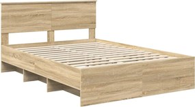 Rám postele s čelo Sonoma dub 160 x 200 cm Kompozitní dřevo 3408832