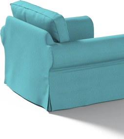 Potah na křeslo IKEA Ektorp barva modrá látka pletený vzor