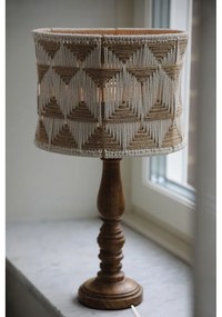 Stolní lampa se stínidlem z textilu a juty v hnědo-přírodní barvě (výška 45 cm) Ano – Markslöjd