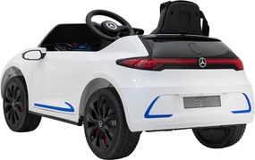 Ramiz Elektrické auto Mercedes Benz AMG EQA pro děti bílé + dálkové ovládání + 5bodové pásy + EVA kola + MP3 displej + LED