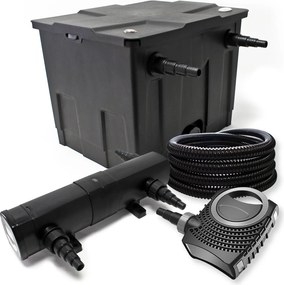 Sada jezírkové filtrace SunSun CBF-350 / CUV-218 – 12000 L, 10000 l/h, 80 W (54001)
