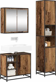 Sada koupelnového nábytku 3 ks Staré dřevo 65 x 33 x 60 cm 3402360