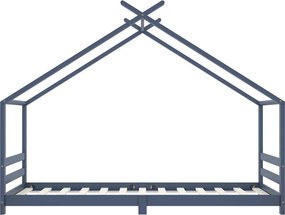 Rám dětské postele šedý masivní borové dřevo 90 x 200 cm 289615