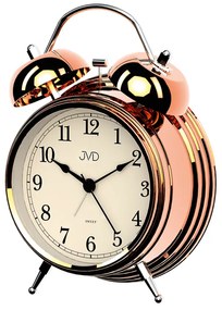 JVD Rose gold analogotvý netikající ručkový budík JVD SRP2217.3