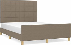 Rám postele bez matrace taupe 140 x 190 cm textil 3125053