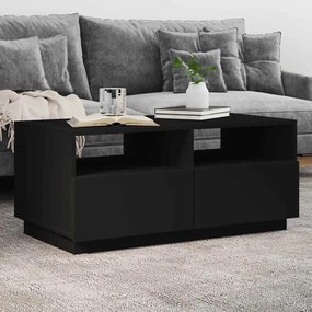 Konferenční Stolek S Led Osvětlením Černý 90 X 49 X 40 Cm