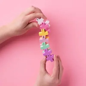 PLUS-PLUS Fidget Hexel Bubblegum / 6 dílků / pastelové barvy