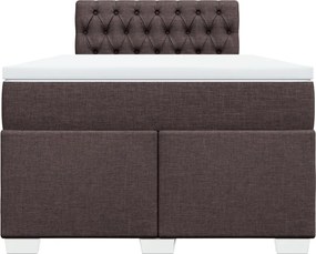 Box spring postel s matrací tmavě hnědá 120x190 cm textil 3285837