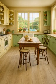 Beauflor, PVC podlaha - lino Texalino Supreme 971L Pristine Oak - dub, na míru, šíře 2m,3m,4m,5m, šedá, filc, chodba / předsíň