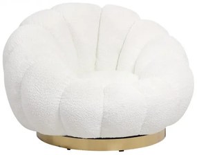 BIZZOTTO Otočné křeslo FLOREL bílé 0743875