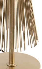 Venkovská stolní lampa mosaz - koště